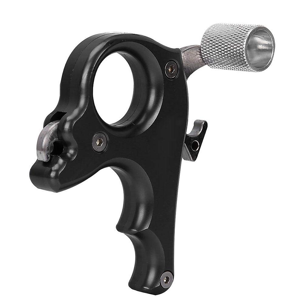 Zerone Archery Release Aids, 3 Finger Grip Thumb Caliper,Aluminum Alloy Bow Hinge Release for Compound Bow(Black)