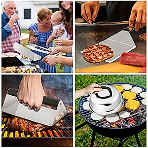 Leonyo Griddle Accessories Set of 20, Stainless Steel Grill Accessories Kit with Metal Spatula, 13" & 9" Melting Dome, Burger Grill Press, Professional Hibachi Grilling Tool for Flat Top, Outdoor BBQ