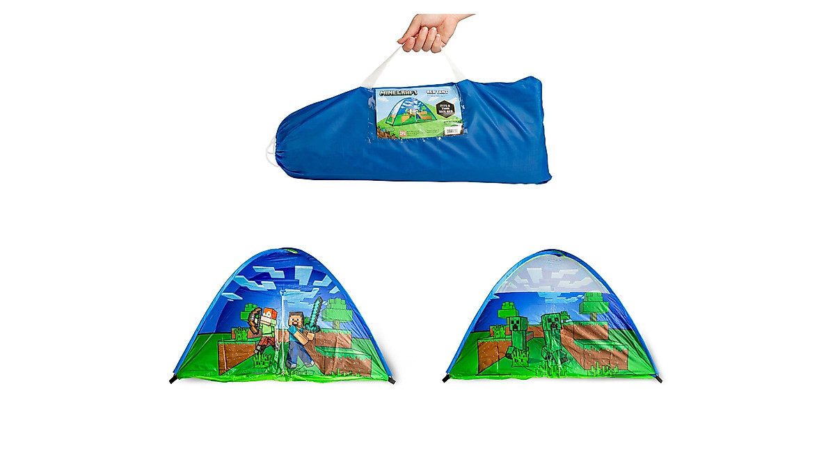 Minecraft Indoor Bed Tent: Fun Canopy for Kids' Adventure