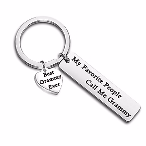 FEELMEM Nanny Gift My Favorite People Call Me Nanny Keychain Best Nanny Ever Jewelry Babysitter Gift Grandma Gift