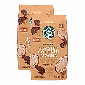 Starbucks Flavored Ground Coffee (Toasted Coconut Mocha, 11 oz (Pack of 2)