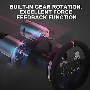 Force Feedback Steering Wheel,PXN V10 Racing Wheel 270°/900° Rotation with Pedal and Gear Lever for PC,PlayStation 4 Xbox Series X|S, Xbox One (V10)