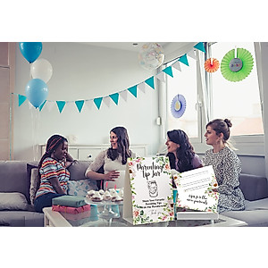 Toctose Advice for New Parents, Parenting Advice Card, Baby Shower Party, Tips for the Parents To Be，Includes a 5x7 Standing Sign and 25 4x6 Advice Cards(JYC033)