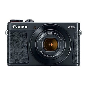 Canon PowerShot G9 X Mark II Compact Digital Camera w/ 1 Inch Sensor and 3inch LCD - Wi-Fi, NFC, & Bluetooth Enabled (Black), 6.30in. x 5.70in. x 2.50in.