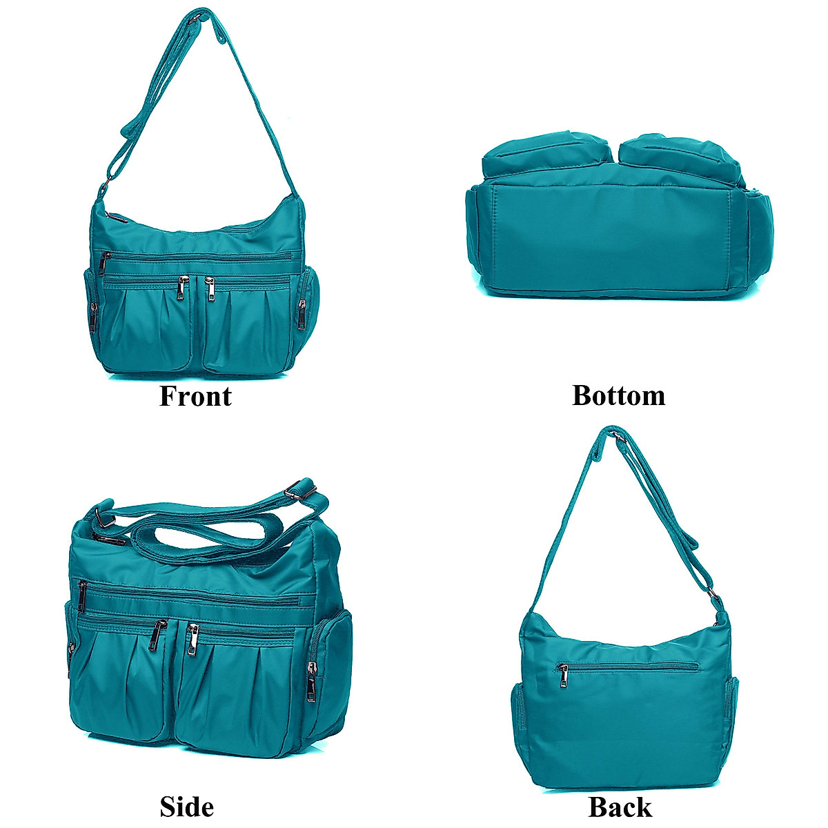 VOLGANIK ROCK Crossbody Purses for Women Shoulder Handbags Lightweight Waterproof Nylon Travel Bag Ladies Pocketbooks(Lake Blue)