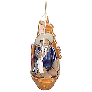 Yardwe 1 Set Simulation Mini pots for Plants Sculpture Botanical Decor Aquarium Micro Toys Vintage Doll Accessories Fishing Flowerpot Fishing Boat Accessories Home Adornment East