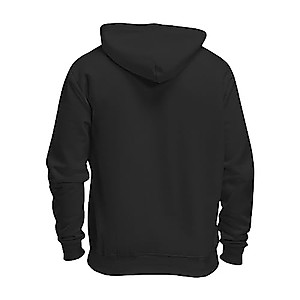 JWNYJFB Men's Fashion Hoodies & Sweatshirts Trendy Letter Graphic Print Long Sleeve Pockets Drawstring Hooded Sweaters Oversized Yoga Apparel Mens Sweatshirt Plus Size Golf Sweatshirt(Black,XL)