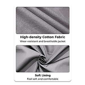 WenVen Men's Casual Canvas Cotton Military Utility Jacket (Light Grey,2XL)