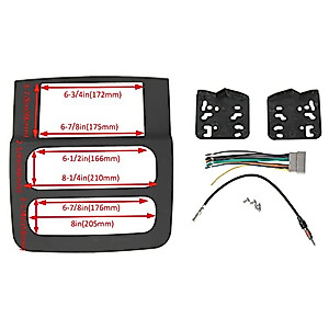 HECASA Double Din Radio Dash Compatible with 2002-2005 Dodge Ram 1500 2500 3500 Dash Kit with Wire Harness Antenna Adapter