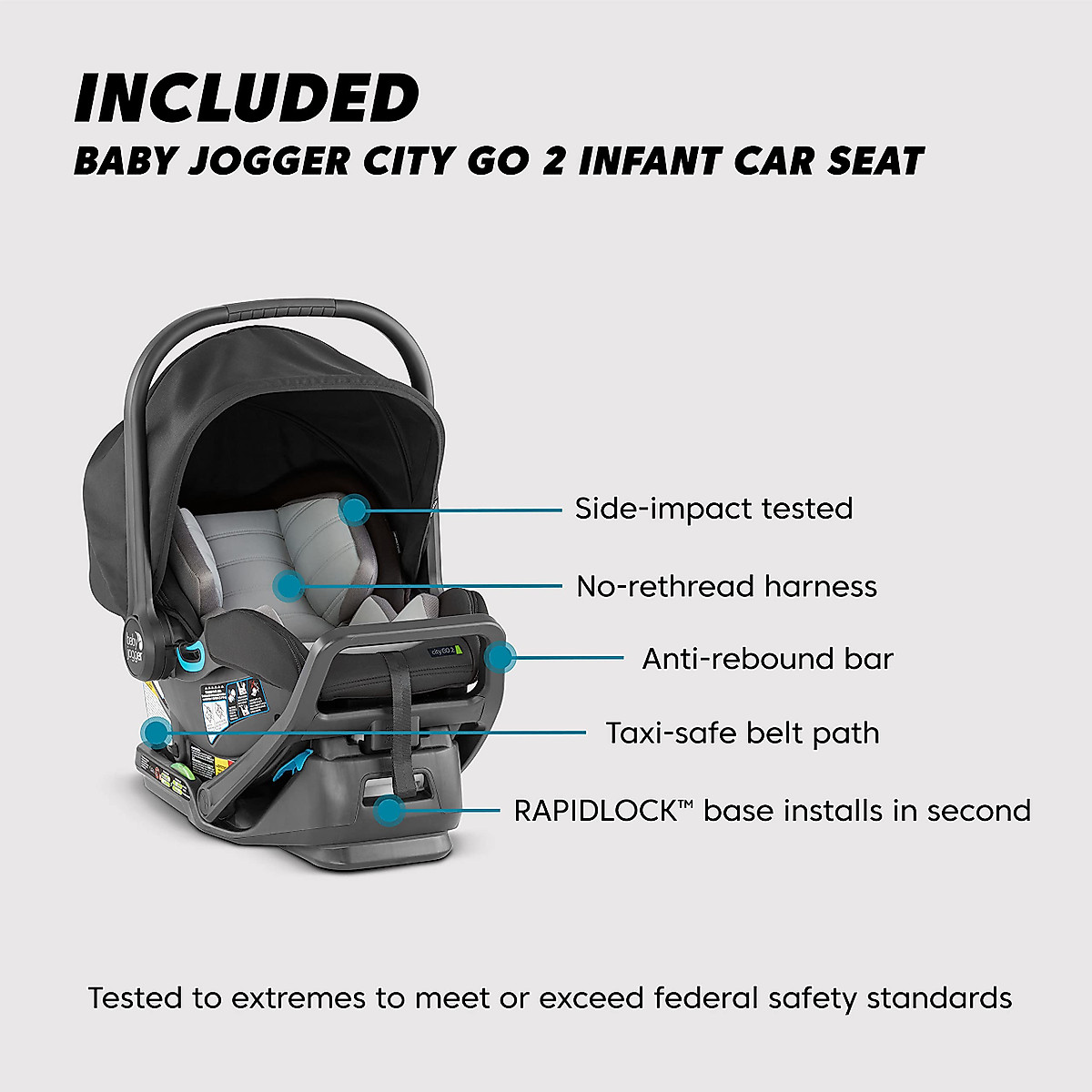 Baby Jogger® City Mini GT2 All-Terrain Travel System, Black