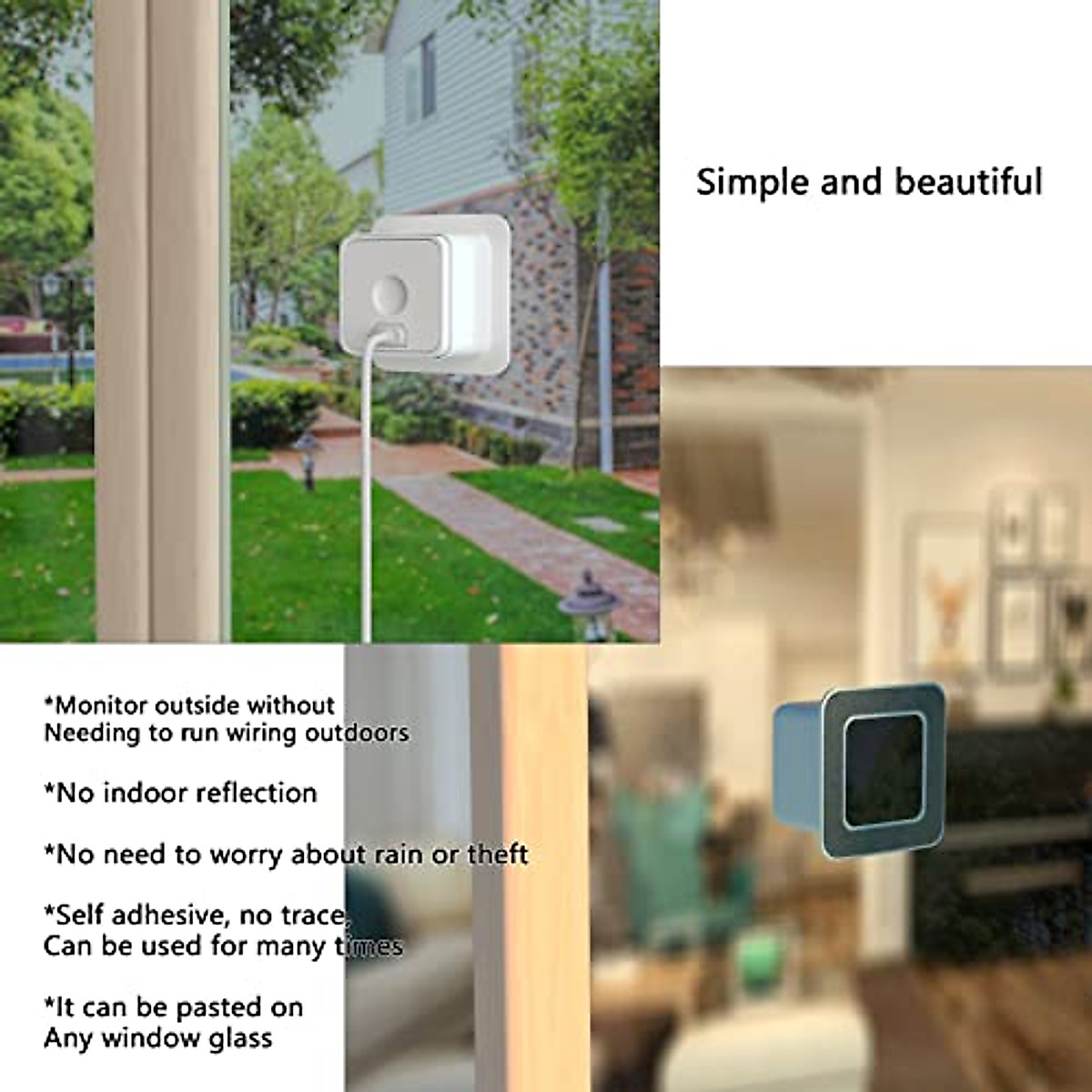 Teccle Window Mount for Blink Mini, Through Window Use Blink Mini Indoor , No Need to Run Wiring Outdoors (Pack of 2)