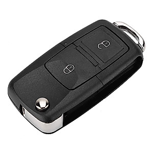 Aramox Key Fob Case, Flip 2 Button Remote Key Fob Case Shell Cover for Golf Toledo for Skoda Alhambra