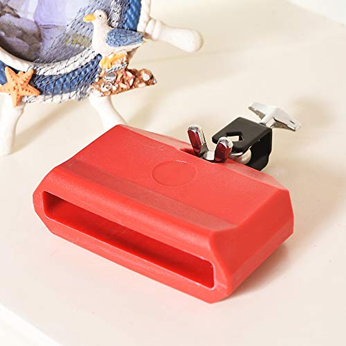 Jam Block, Plastic Musical Percussion Block, Latin Drum Instrument, Red