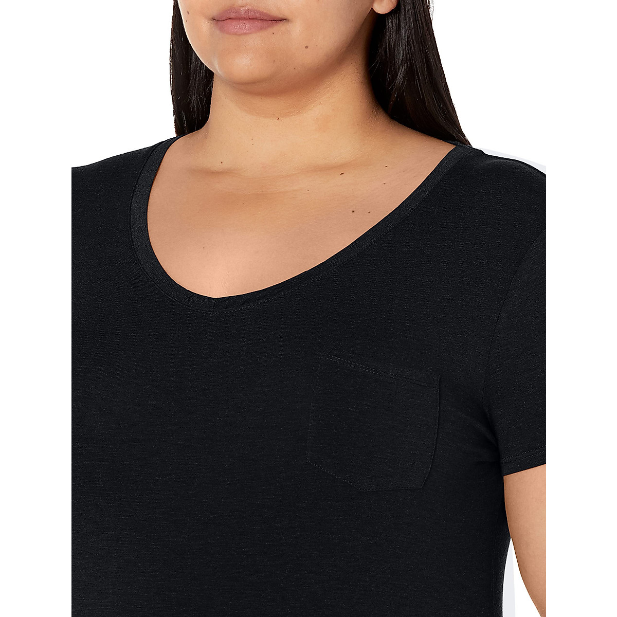 prAna Women's Foundation Short Sleeve V-Neck T-Shirt, Black, Small