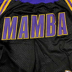 Bowtus Men Basketball Shorts, Mens 90s Retro Mesh Embroidered with Pockets, Fans Gym Athletic Workout Casual Shorts (3), 44W x 44L