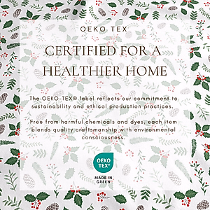 Great Bay Home Flannel Sheet Set King Size - 100% Turkish Cotton, Double-Brushed, Printed Bed Sheets - Ultra-Soft, Cozy, 4-Piece Bedding Set (Little Holly)