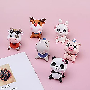 ikasus Cute Cow Toy Car Ornaments,Lovely Cow Car Dashboard Decorations Bobble Shaking Head Car Doll Desktop Toy Dolls,Car Interior Accessories,Perfect for Dashboard, Home, Kitchen, Office Decoration