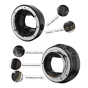 GEORDGY EF/EF-S Lens Mount Adapter Compatible with Canon EF/EF-S Lens for Sony E Mount Mirrorless Cameras Series A9 A7R5 A7R4 A7R3 A7R2 A7R4A A7M3 A7M2 A7R A7S A7 A7C Auto-Focus Lens Converters Ring