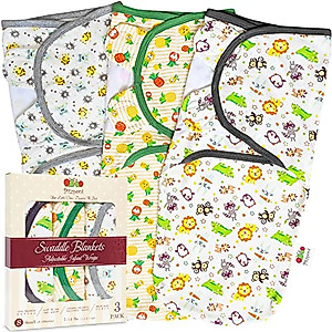 Baby Swaddle Blanket Wrap for Newborn Boy & Girl - Baby Swaddles 0-3 Months - Velcro Swaddle - Baby Swaddlers - Adjustable Infant Swaddling Blankets - Baby Swaddle Sleep Sacks - Infant Swaddle Warp