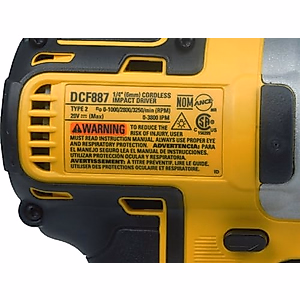 Dewalt DCF887B 20-Volt MAX XR Lithium-Ion Cordless Brushless 3-Speed 1/4 Inch Impact Driver (Tool-Only) (Non-Retail Packaging) (Renewed)