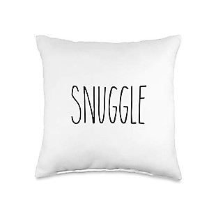 SNUGGLE, Rae Inspired Text Dunn, Relax, Chill, Enjoy Throw Pillow, 16x16, Multicolor