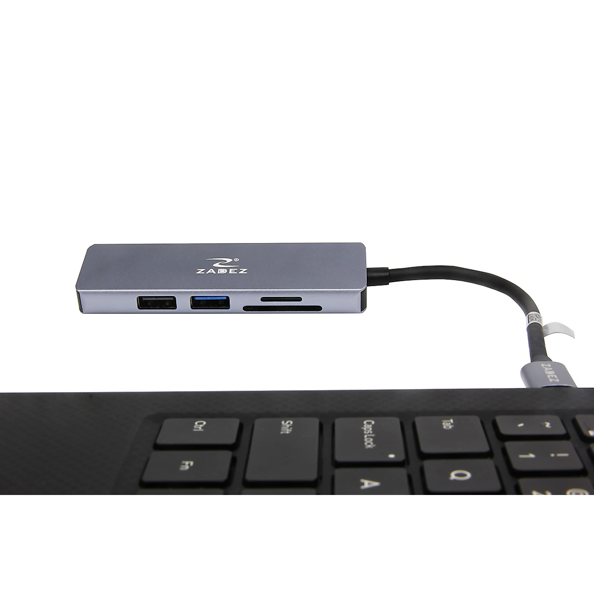 ZADEZ ZAH-514 USB-C Hub 4-in-1 Type-C (USB-C) Connection Standard, HDMI Port 4K (30 Hz) - Charge Port 60W - Data Transfer(up to 4.8 Gbps) Aluminum Material, Maximum Heat Dissipation
