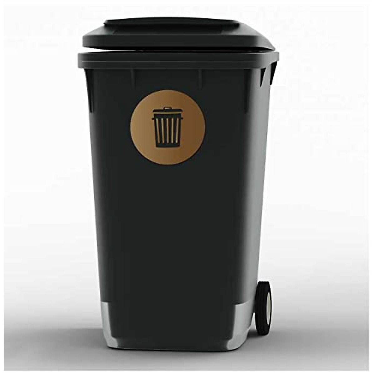 Vinyl Friend Recycle and Trash Sticker Logo Style Symbol to Organize Trash cans or Garbage containers and Bins - Contour Cut Decal Sticker (Copper, Large)