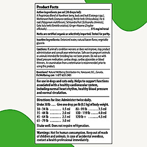 Pet Wellbeing Young at Heart for Dogs - Vet-Formulated - Supports Heart (Cardiovascular) Health - Natural Herbal Supplement 2 oz (59 ml)