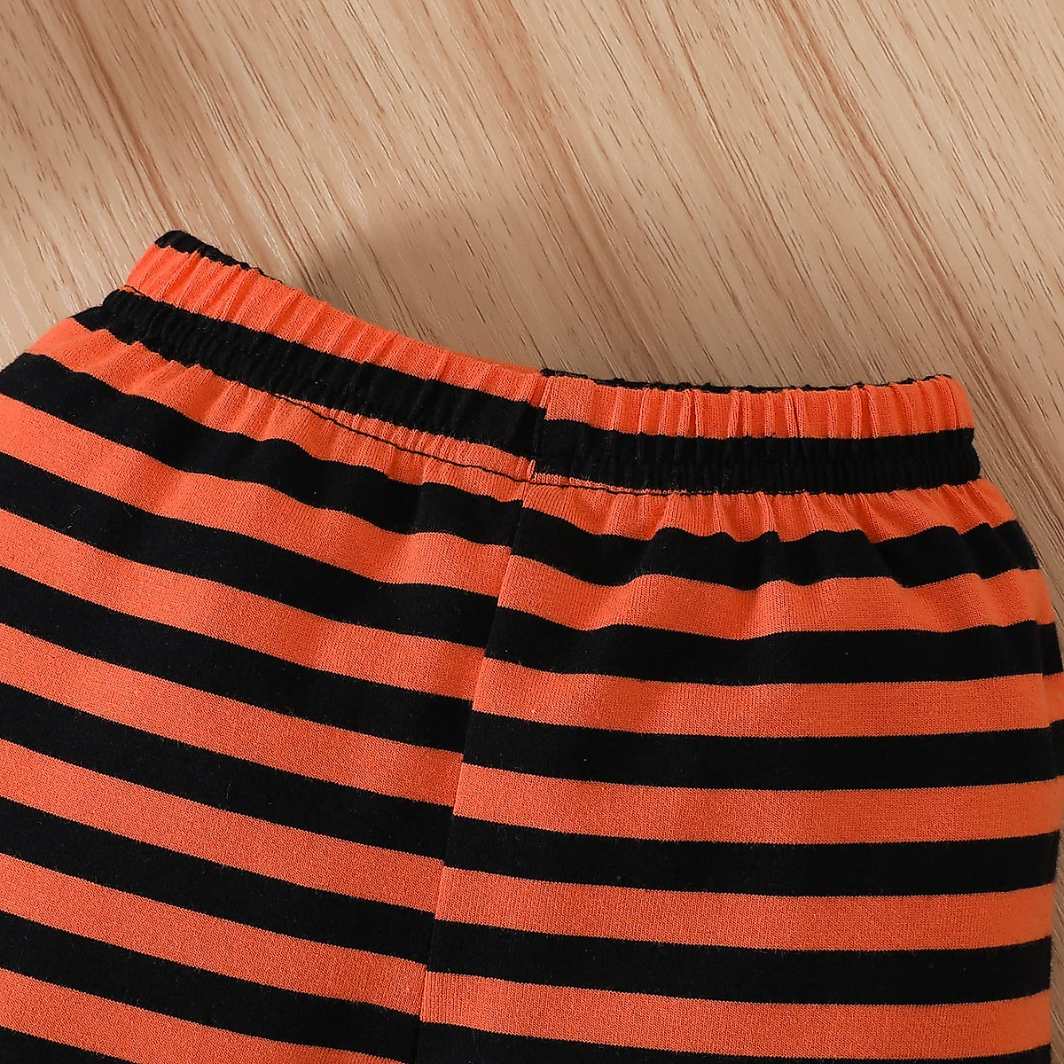 Noubeau My 1st Halloween Baby Girl Outfits Ruffle Pumpkin Print Tunic Drees Shirt Stripe Pants Legging Fall Winter Clothes（Black- A,6-12 Months）