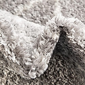 Unique Loom Trellis Frieze Collection Area Rug - Geometric (3' Square, Light Gray/ Ivory)