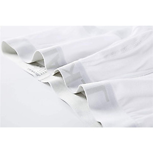 JOCKMAIL Cotton Men Boxer U Convex Pouch Adjustable Size Ring Cock Straps Men trunk Shorts (L, White)