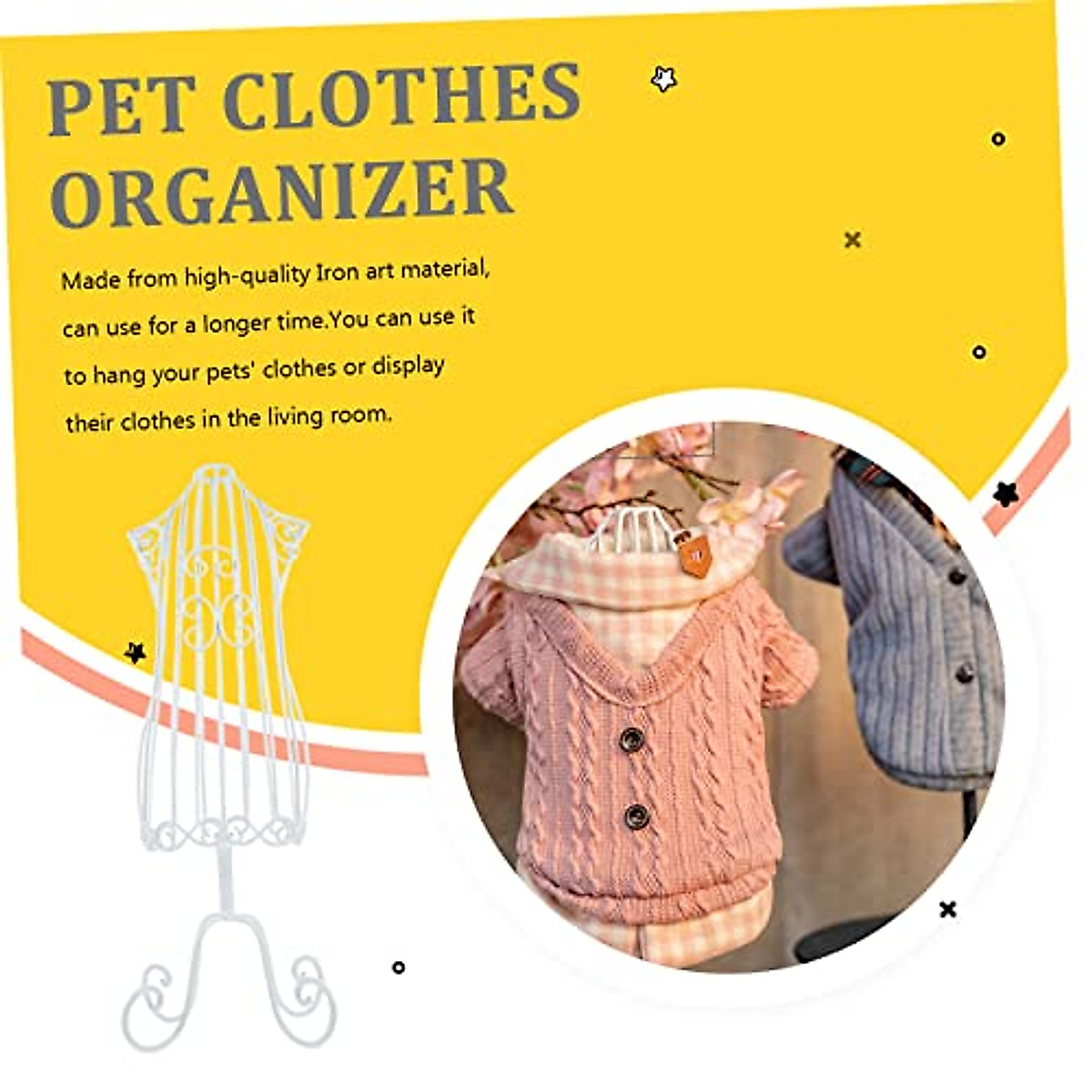 BCOATH 1pc Clothing Display Stand Figurine Display Shelf Wall Hangers for Clothes Manikins for Clothing Doll Dress Mannequin Pet Clothes Hanging Rack Pet Apparel Rack Dog Clothing Hanger