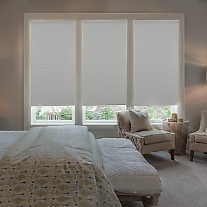 Chicology Cordless Cellular Shades, Blackout Window Blind, Evening Mist (Blackout) - 30"W X 64"H (CCSEM3064)