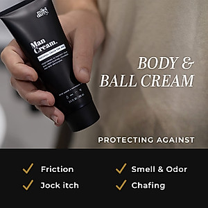 Miles Darcy Man Cream | Ball Cream For Men | Anti Chafing & Moisturising | Protects & Soothes Against Jock Itch & Odor Causing Bacteria | PH Balanced Penile Cream & Ball Deodorant