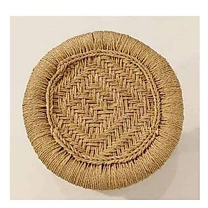 KAM Home Handicrafts Bamboo Stool MUDDA Stool Set of 2 PCS Chair/Stool/Muddha/Mudda for Outdoor Indoor Furnishing 2 Piece