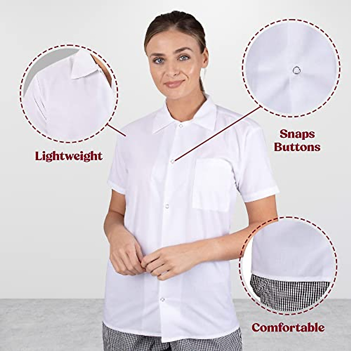 Elite Kitchens Apparel Professional Chef Shirts White Bulk Packs (1, Medium)