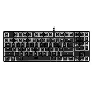 Havit Mechanical Gaming Keyboard with PBT Pudding Keycaps, 89 Keys RGB Backlit Wired USB Computer Keyboards with Blue Switches & Surround Lighting for Desktop PC Gamer (Renewed)