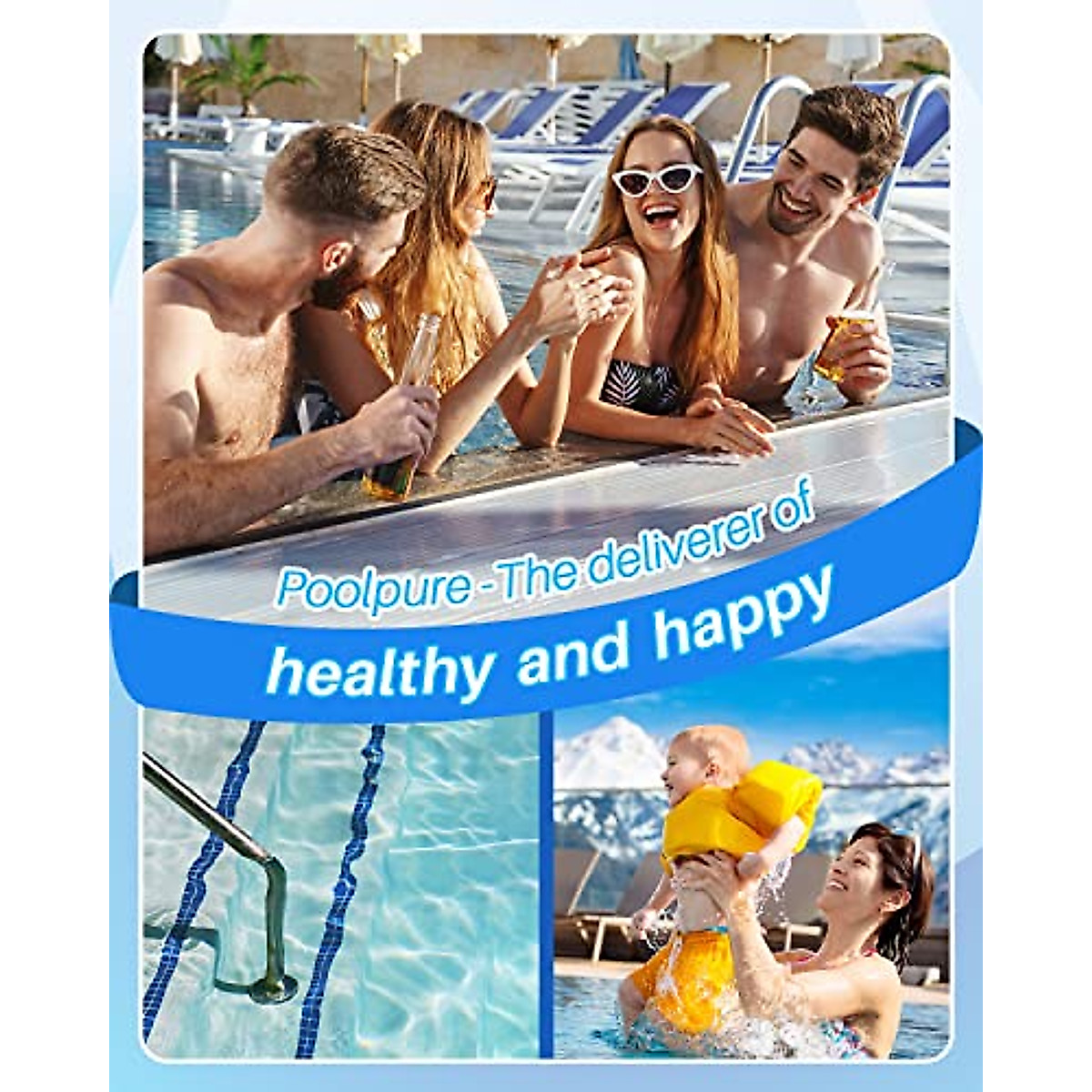 POOLPURE C-7482 Pool Filter Replaces Jandy CL580, CV580, PJAN145, Unicel C-7482, Filbur FC-0820, A0104100, R0357900, Filbur FC-6415, SD-01109, 145 sqft Filter Cartridge 4 Pack