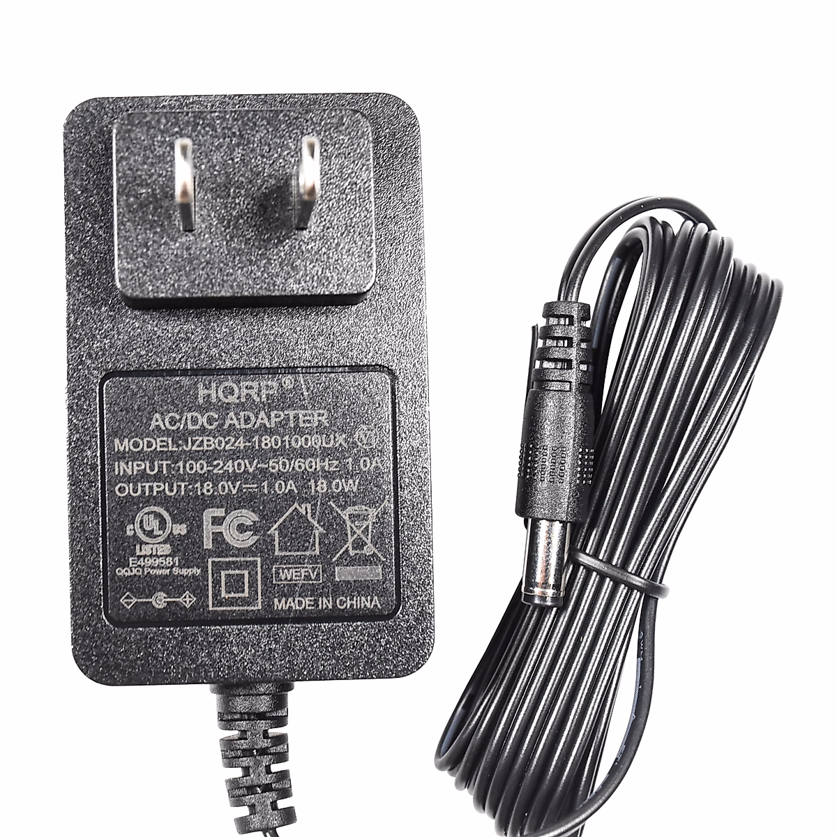 HQRP Charger w/Small Jack Works with Booster PAC Esa217 ES5000 ESP5500 ES6000 ESA214 Jump Starter Power Supply AC Adapter Adaptor Truck PAC TCB-ESA217 141-004-000 GPU481801000WD00 + Euro Plug Adapter