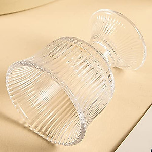 Lysenn Clear Shot Glasses Set of 8 - Elegant Vertical Stripe Tequila Glasses – Premium Quality Espresso Shot Glass Set for Whiskey, Bourbon, Liquor, Cordial – 1.5 oz