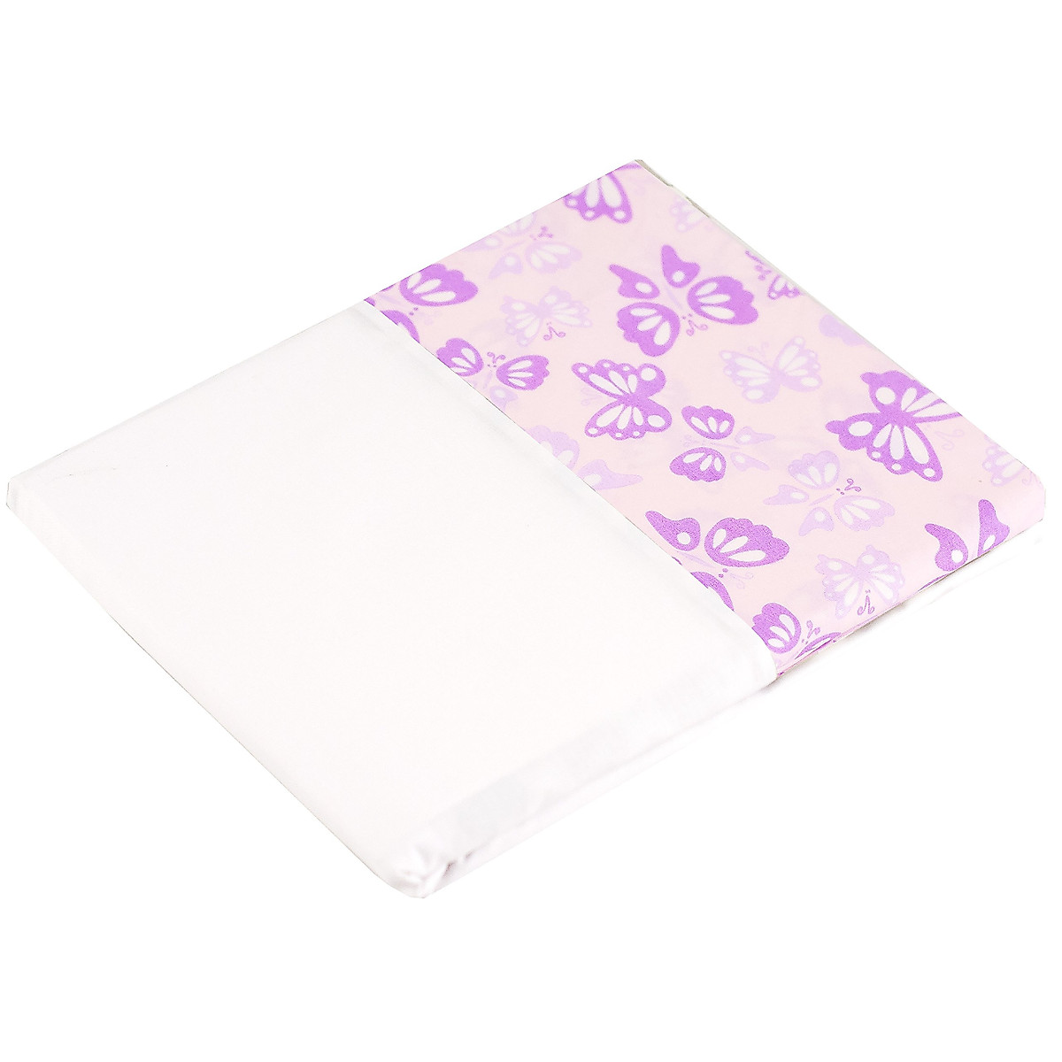 Kushies Baby Ben & Noa Percale Crib Skirt, Pink Butterfly