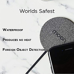 Moon M599 Qi-Enabled Wireless Charging Pad (White Leather)