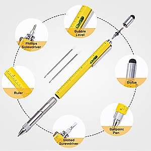 Gifts for Men, Stocking Stuffers for Mens Multitool Pen Cool Tool Gadget for Husband Dad, Unique Gifts for Coworkers Teacher Carpenter Fathers Day Christmas Birthday Gifts Construction Tools for Women