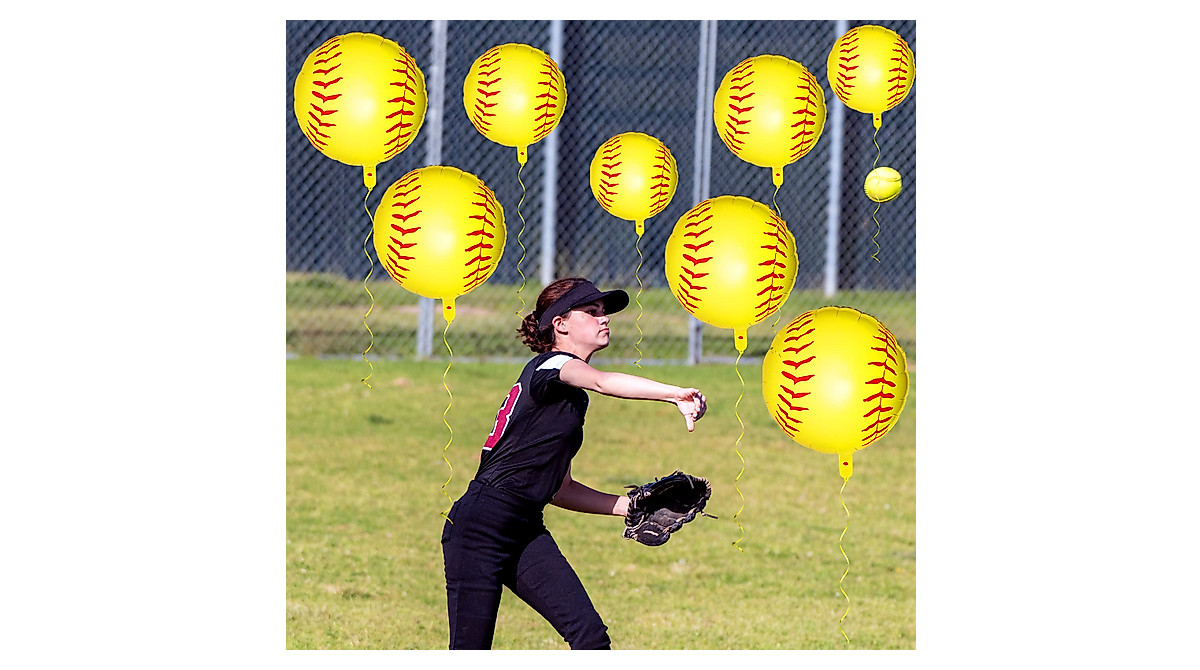 Softball Foil Balloons - Perfect for Sports Themed Parties & Celebrations