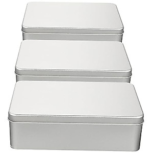 SEWACC 9 Pcs Tinplate Box Cookie Tins with Lids Tins Container Crackers Bulk Foods Storage Canister Cookie Jars with Lids Clear Lid Tin Candle Tins Paint Storage Metal Frosted Baking Box