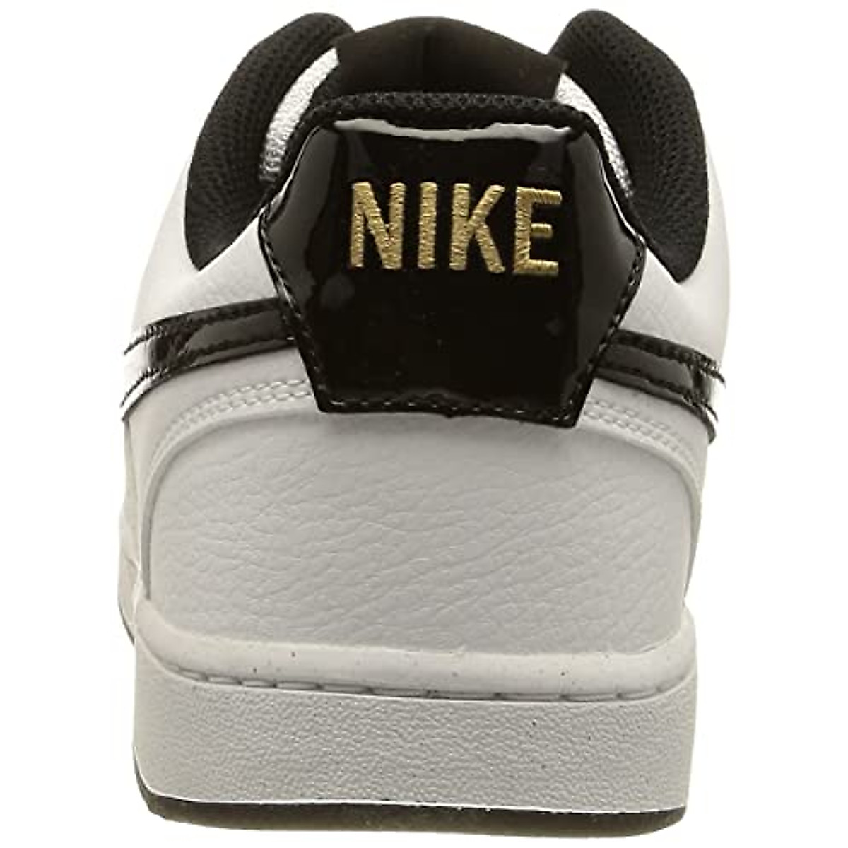 NIKE Men's Sneaker, White Black Metallic Gold, 10.5