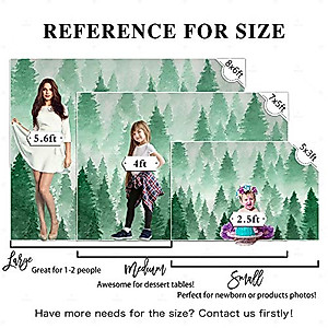 Allenjoy Green Oil Painting Forest Backdrop Nature Watercolour Tree Christmas Party Photography Backdrop Kids Newborn Baby Portrait Photoshoot Background 7x5ft Photo Booth Studio Props