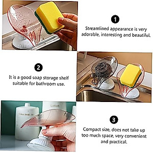 LIGHTAOTAO 2pcs Soap Box Plastic soap Dish Suction Cup soap Holder Water draining soap Dish Compact soap Rack Bathtub Trays for tub Foam Hand soap Dispenser Wall Soap Dispenser Tray Storage