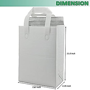 AIVYGDEN Insulated Take Out Bags,Thermal Insulation Food Bag for Coffee,Milky Tea,Take-away Dinner,Fresh Seafood,Cold or Warm Food drive for Restaurant, Retail Store or Picnic/BBQ