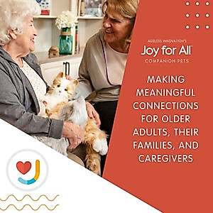 JOY FOR ALL Companion Pet for Seniors - Lifelike Animatronic Cat - Realistic Soft-Touch Fur & Purring - Therapy Stuffed Animal - Toy for Alzheimer's & Dementia - Orange Tabby
